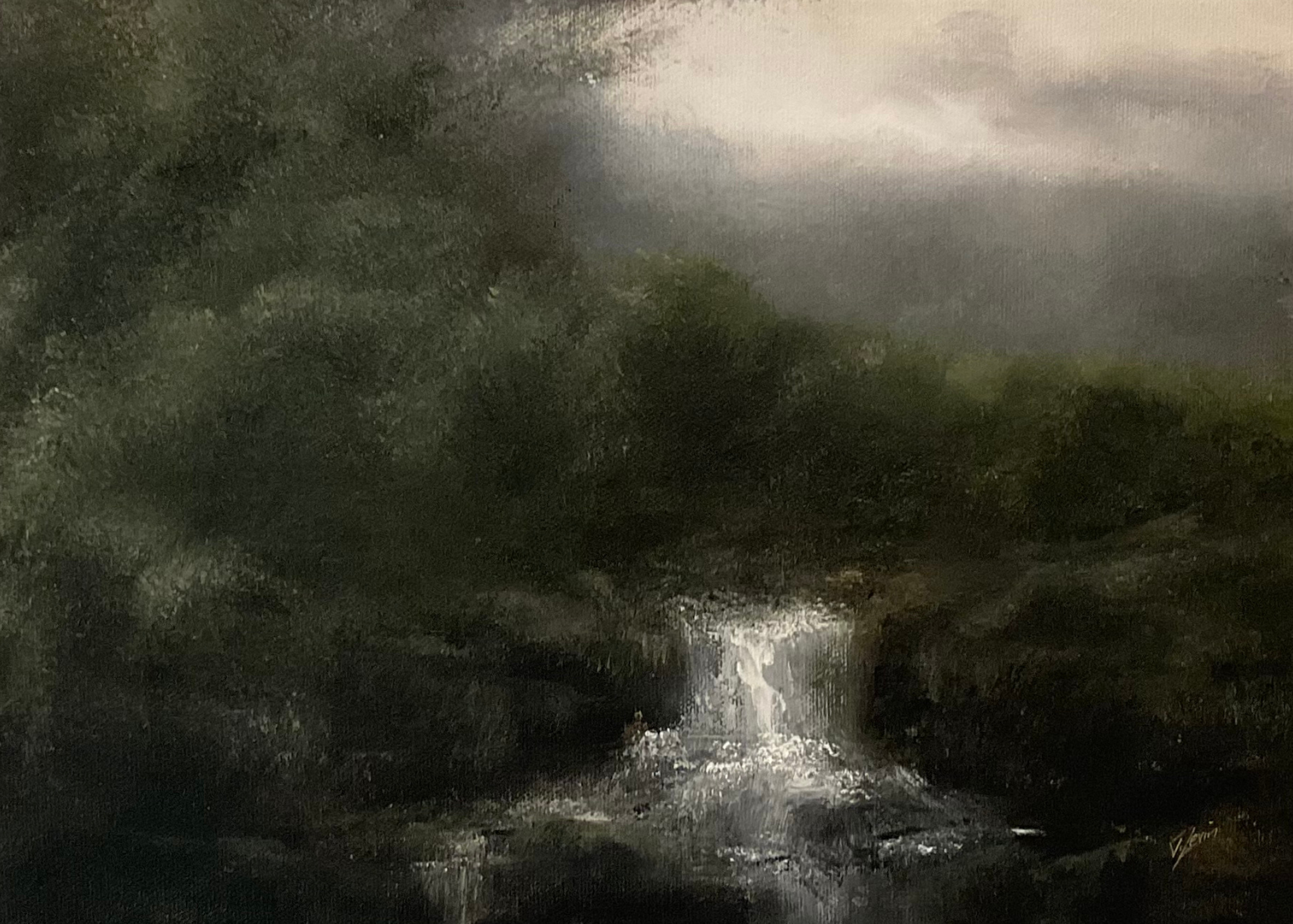 Rain - Oil Painting by Judith Levin